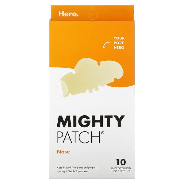 Hero Cosmetics, Mighty Patch Nose, 10 Hydrocolloid Patches – FACTORY ...