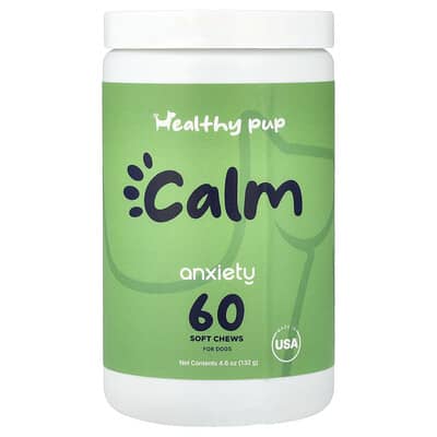 Healthy Pup, Healthy Calm, Anxiety Stress Relief For Dogs, 60 Soft Che ...
