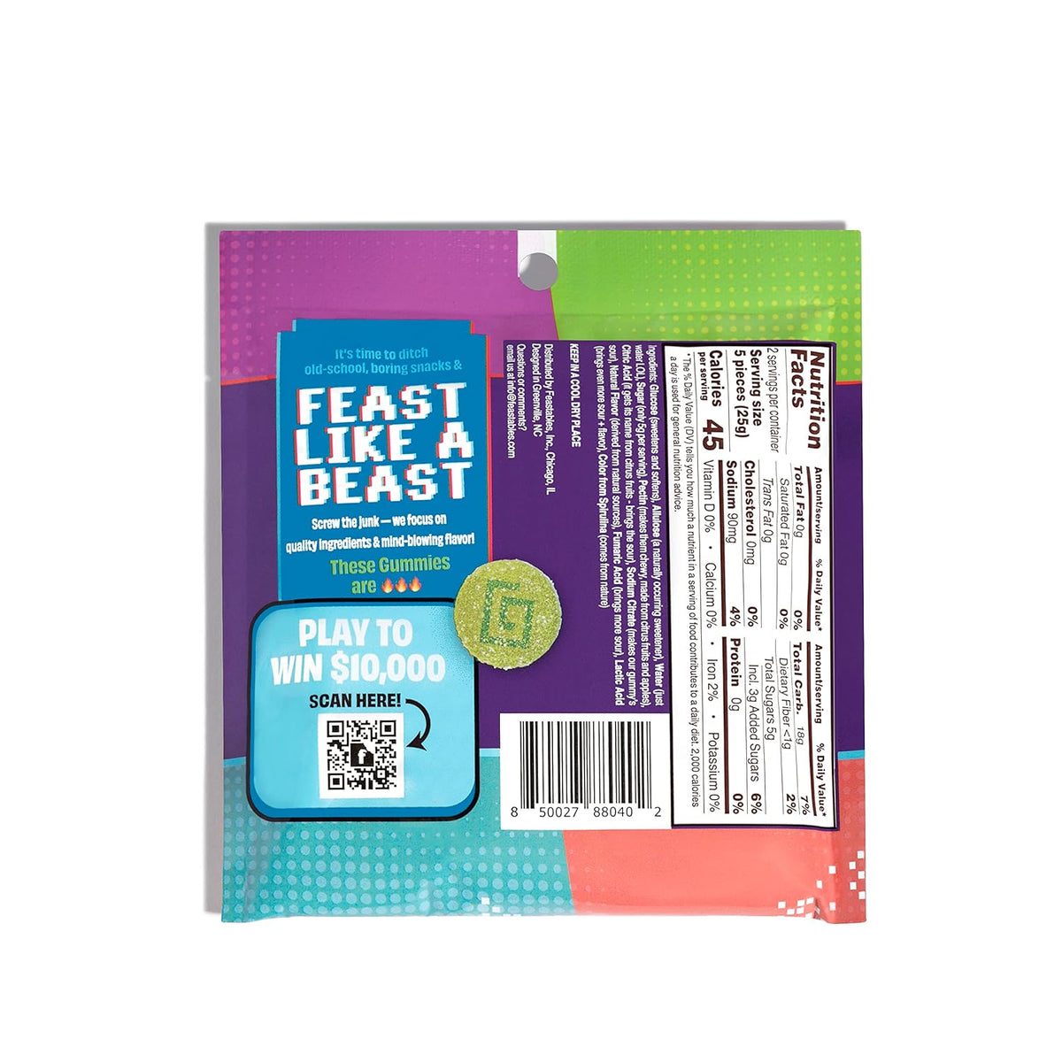 Feastables MrBeast Karl Gummy Sour Candy - Pack of 8 – FACTORY DIRECT ...