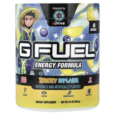 G Fuel Energy formula Sugar Free Gamer Fuel Focus Reaction Speed (40 S ...