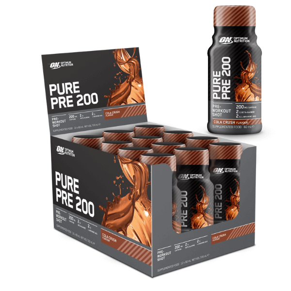 Optimum Nutrition Pure Pre 200 Pre Workout Shot (12 x 60ml) – FACTORY ...