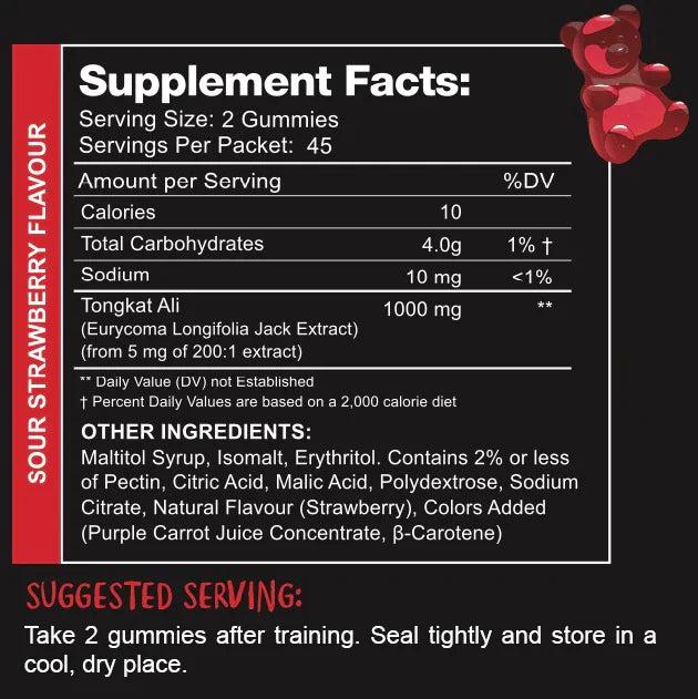 Swoleys Testie Chews Natural Tongkat Ali Testosterone Boosting Chewabl ...