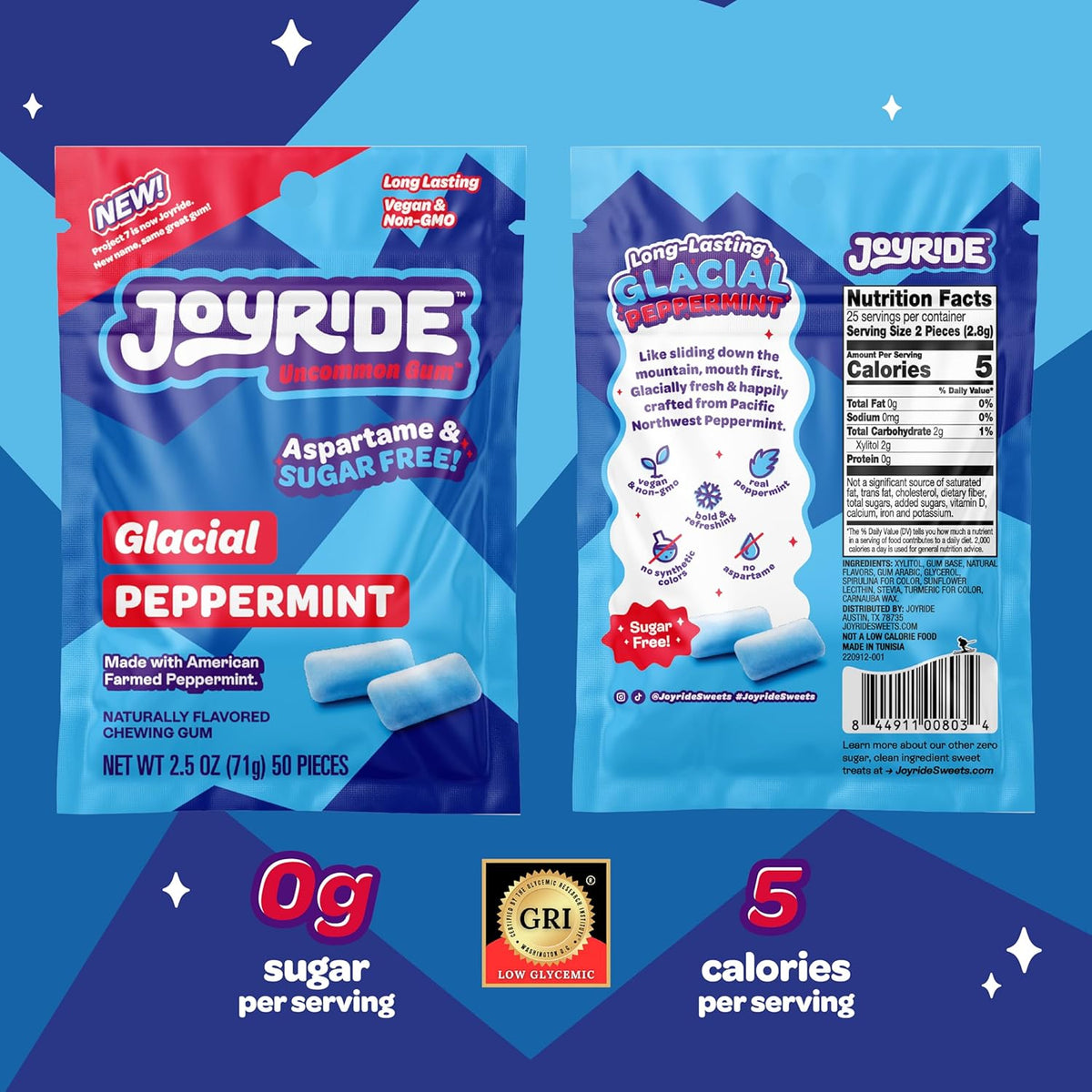 Joyride Sour Blue Raspberry Strips 6 Packs + Bonus Gum Pack – FACTORY ...