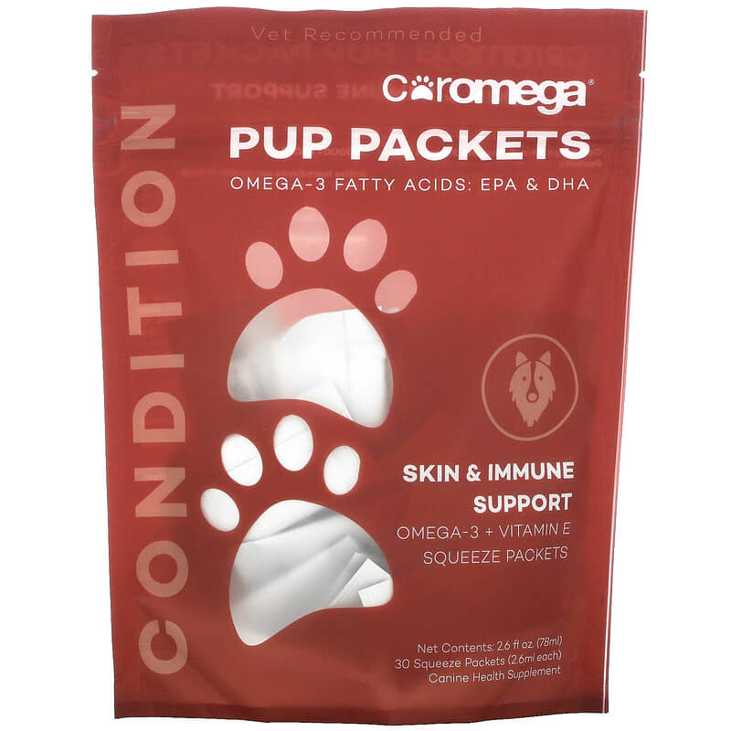 Coromega, Pup Packets, Skin & Immune Support, 30 Squeeze Packets ...