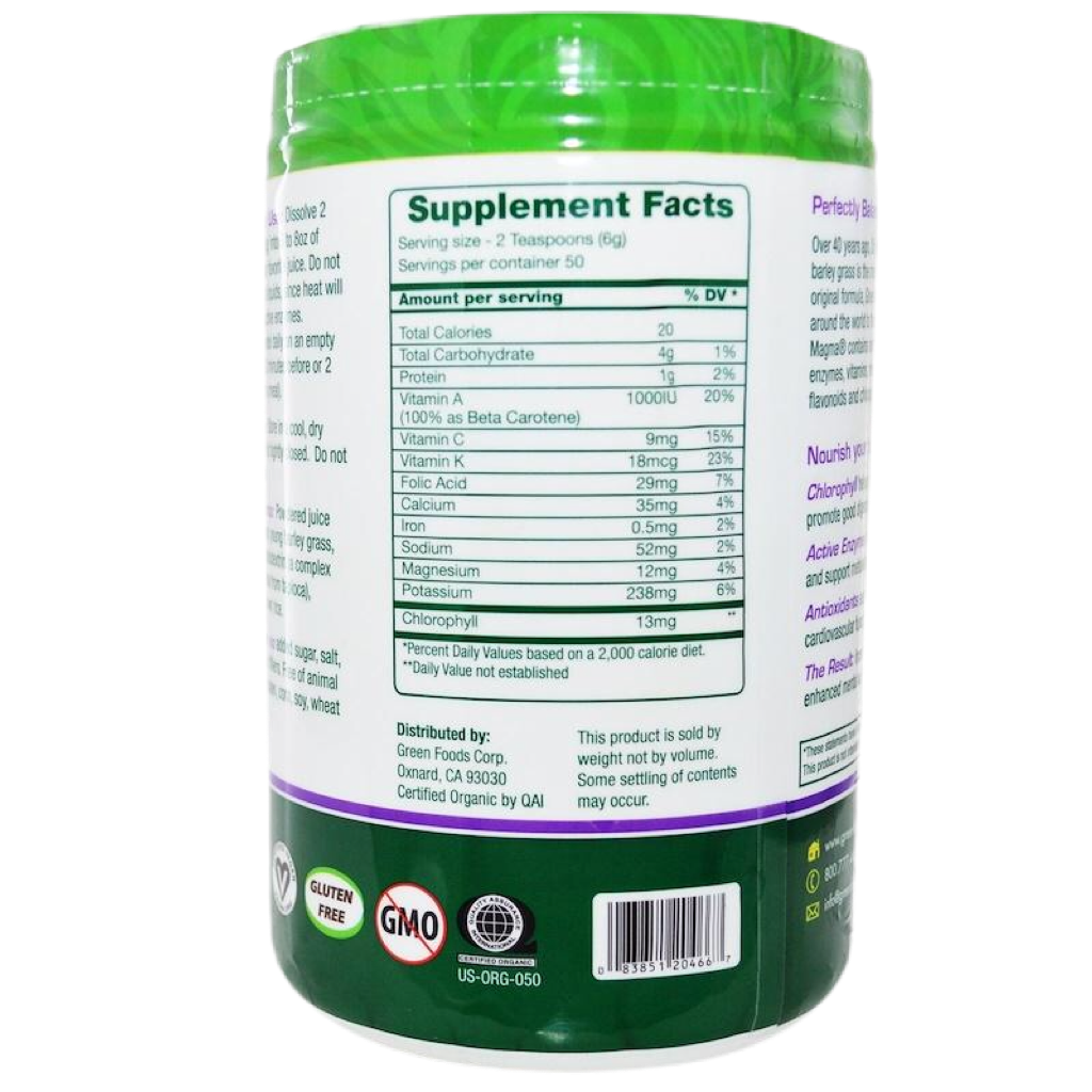 Green Magma Organic & Raw Barley Grass Juice Powder 300g – FACTORY ...