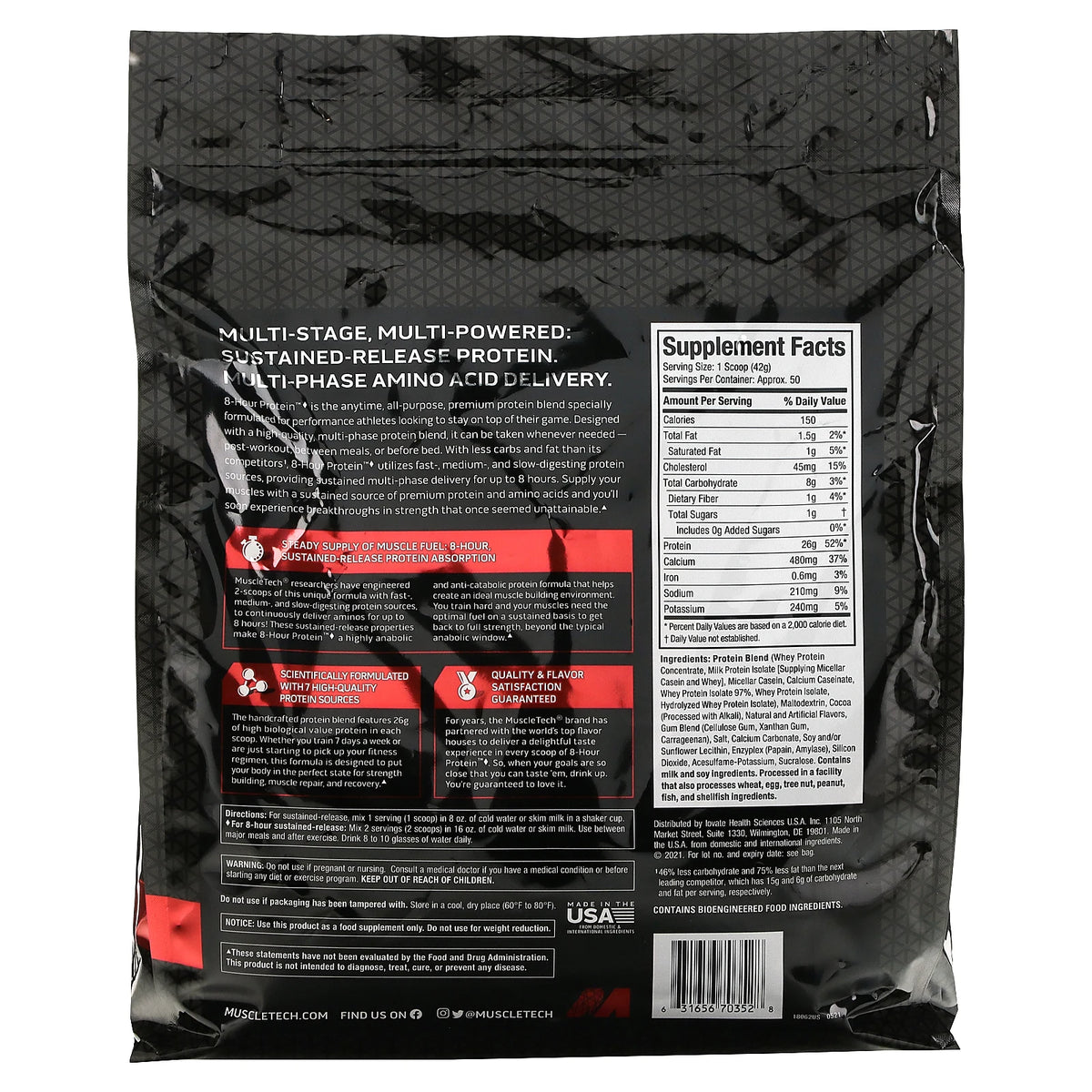 MuscleTech Phase 8 Hour Protein – FACTORY DIRECT NUTRITION