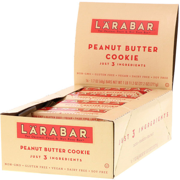 Larabar, The Original Fruit & Nut Food Bar, Peanut Butter Cookie, 16 B ...
