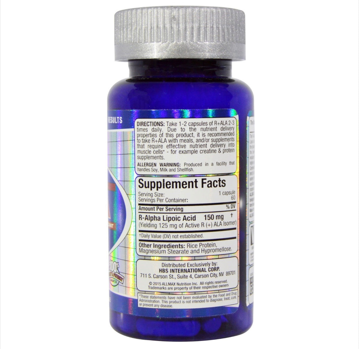 Allmax R+ALA Alpha Lipolic Acid – FACTORY DIRECT NUTRITION