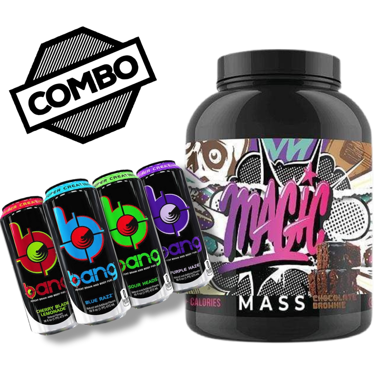 Magic Mass + 4x Bang Energy Combo – FACTORY DIRECT NUTRITION